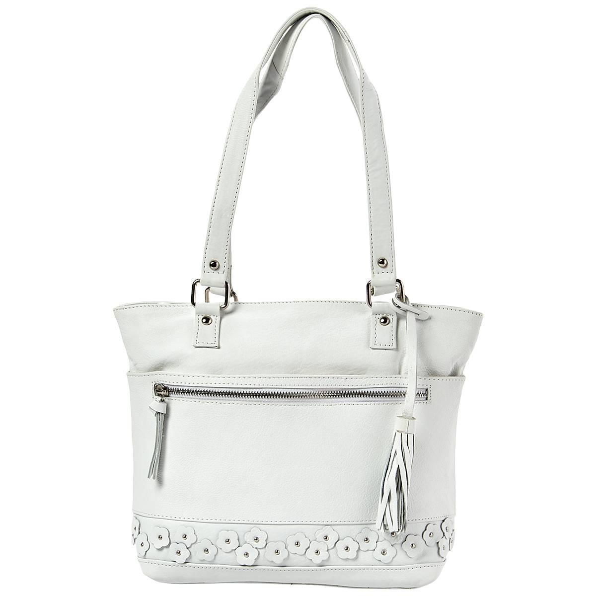 Click here for Great American Leatherworks Floral Applique Tote w... prices