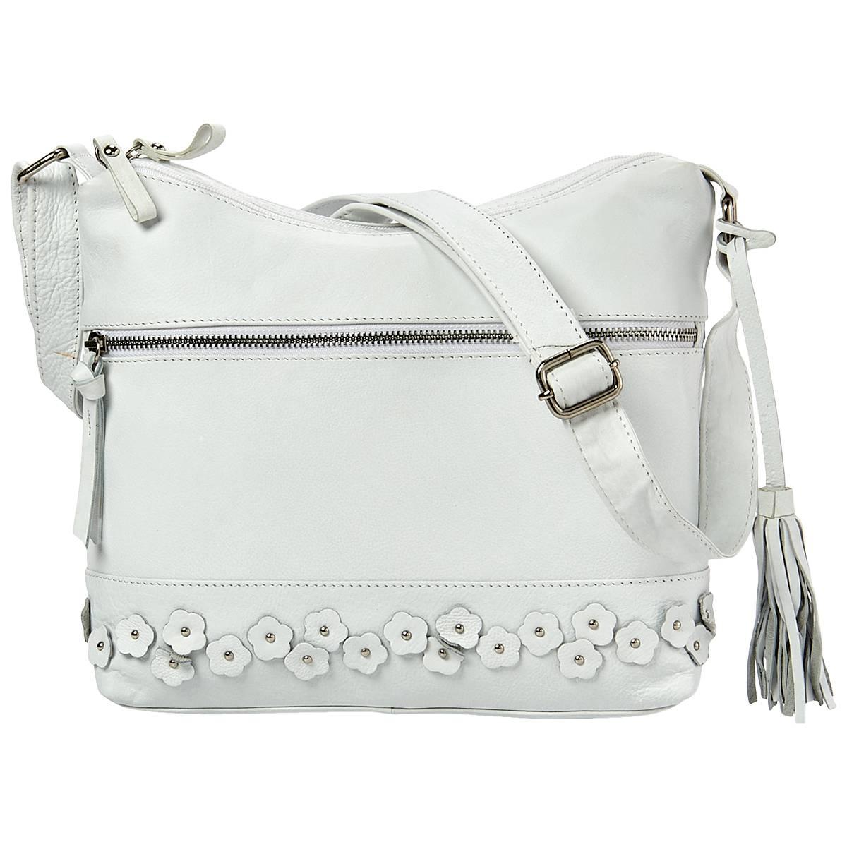 Click here for Great American Leatherworks Floral Applique Hobo w... prices