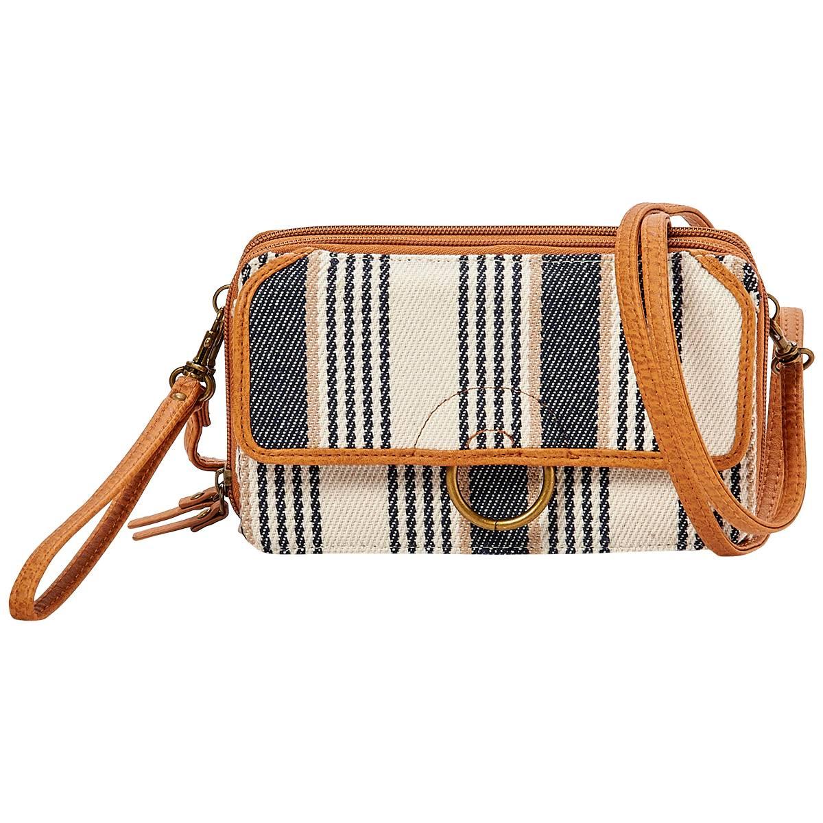 Click here for Womens Bueno Striped Canvas Crossbody Wallet prices