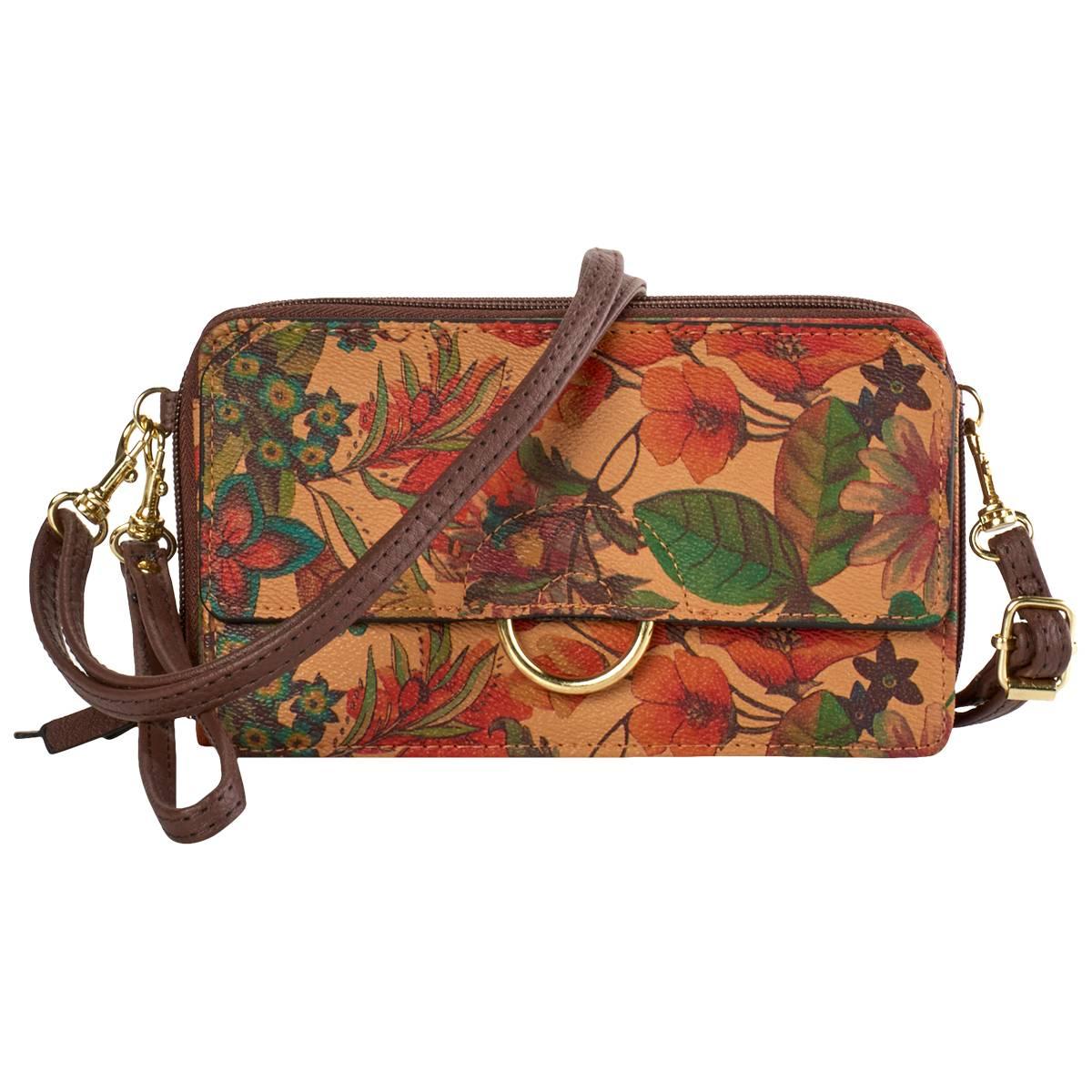 Click here for Bueno Double Zip Ring Floral Crossbody Wallet prices