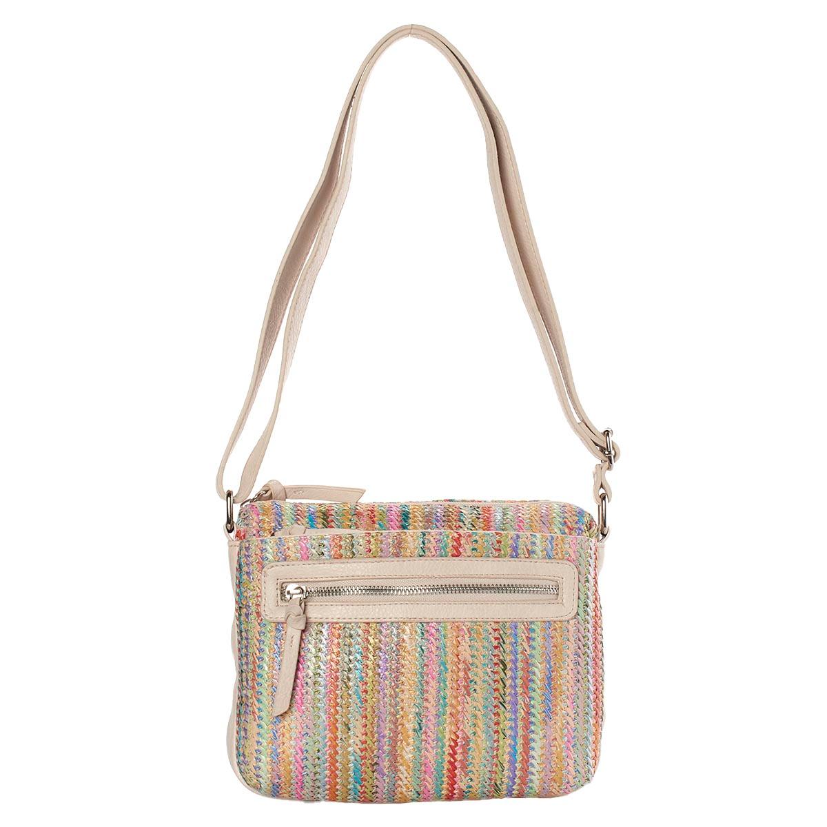 Click here for Bueno Striped Straw Top Zip Minibag prices