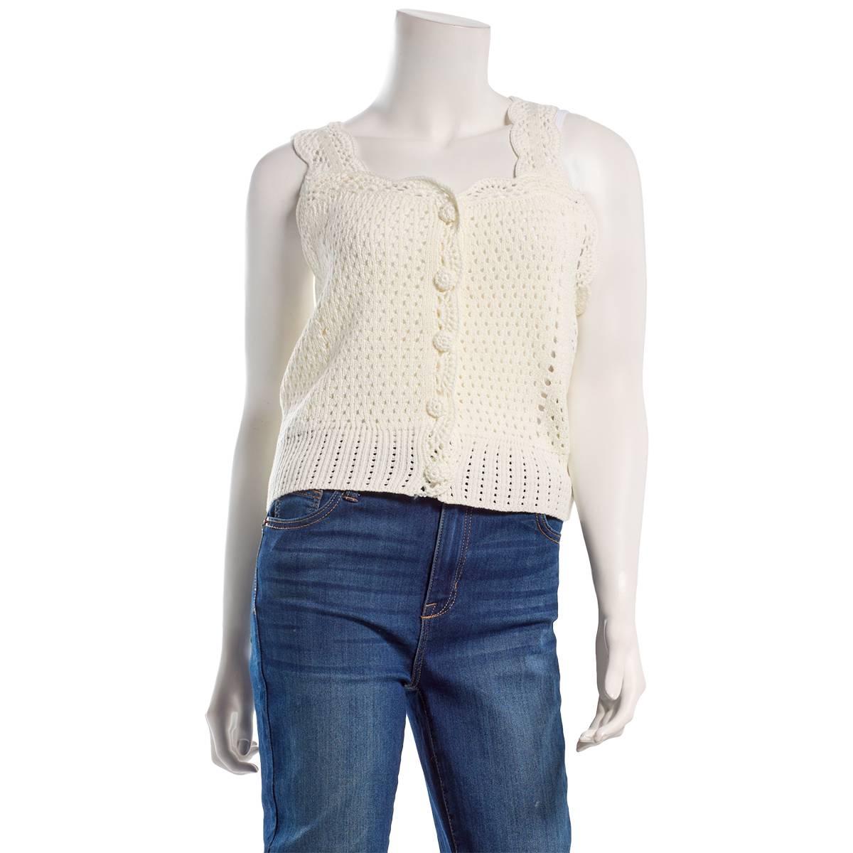 Click here for Juniors A. Byer Crochet Scallop Wide Strap Tank To... prices