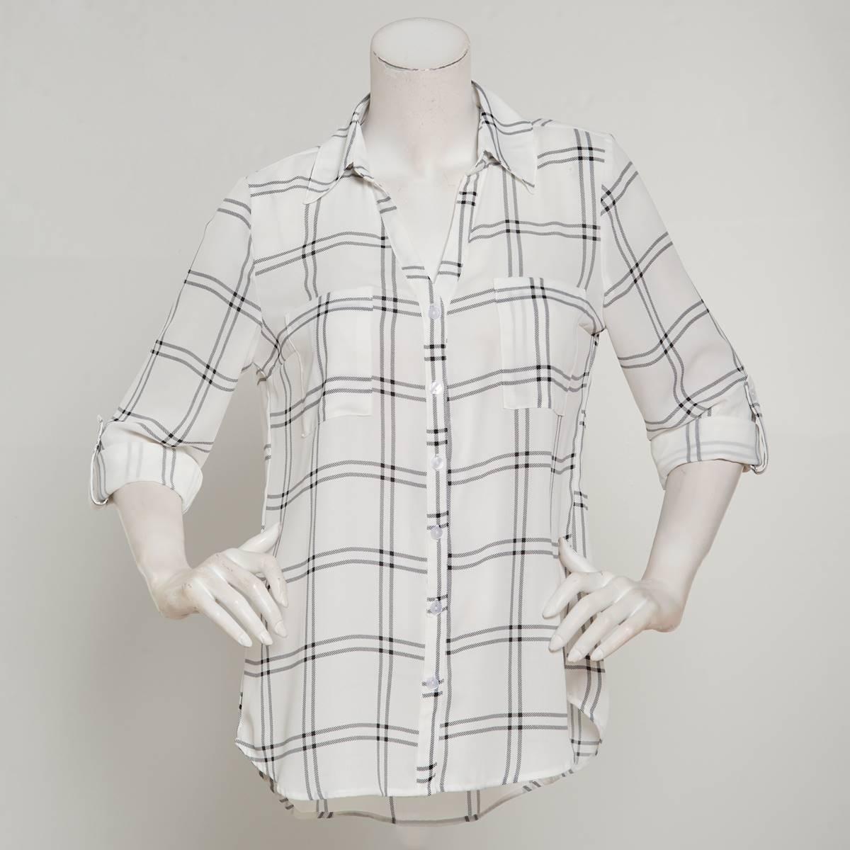 Click here for Juniors A. Byer Windowpane Button Front Portofino... prices