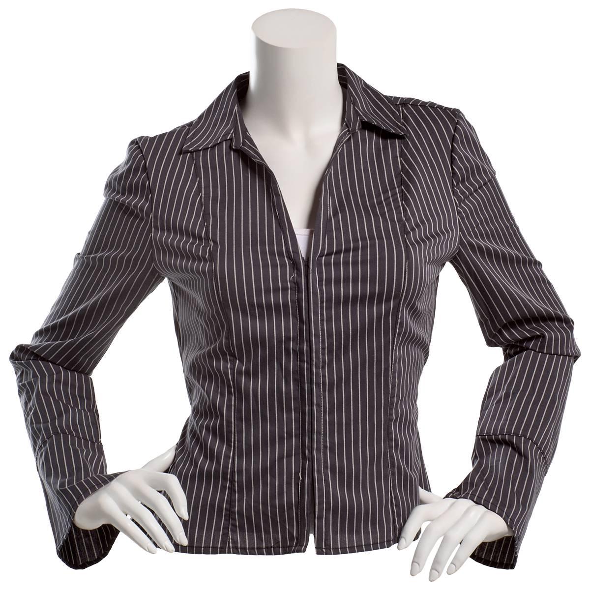 Click here for Juniors A. Byer Pinstripe Hook & Eye Blouse prices