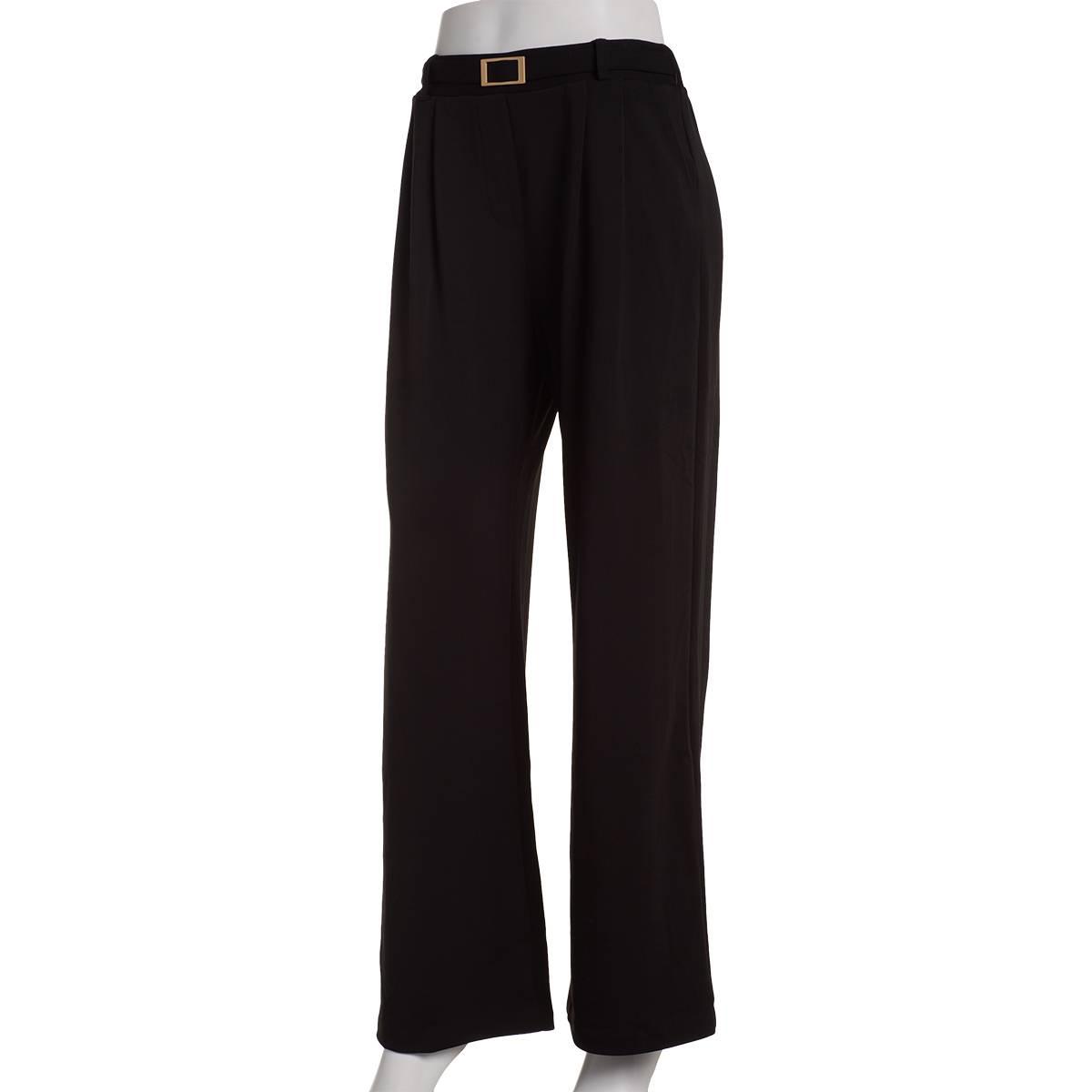 Bcx Juniors Lightweight High-Rise Wide-Leg Scuba Pants - Black