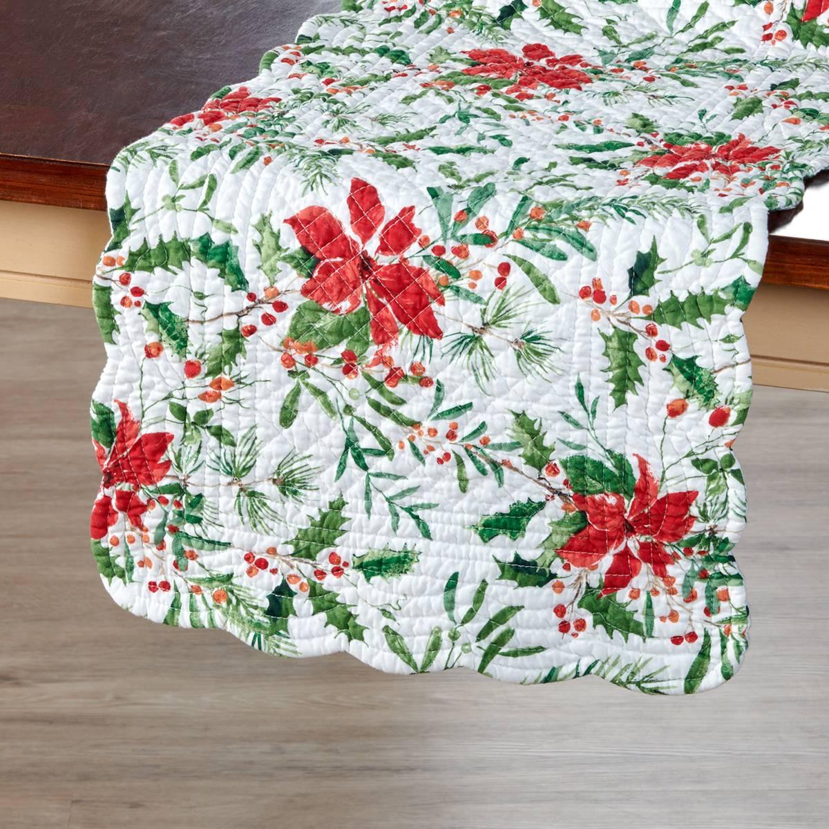 Click here for Silvia Poinsettia Table Runner - 14x51 prices