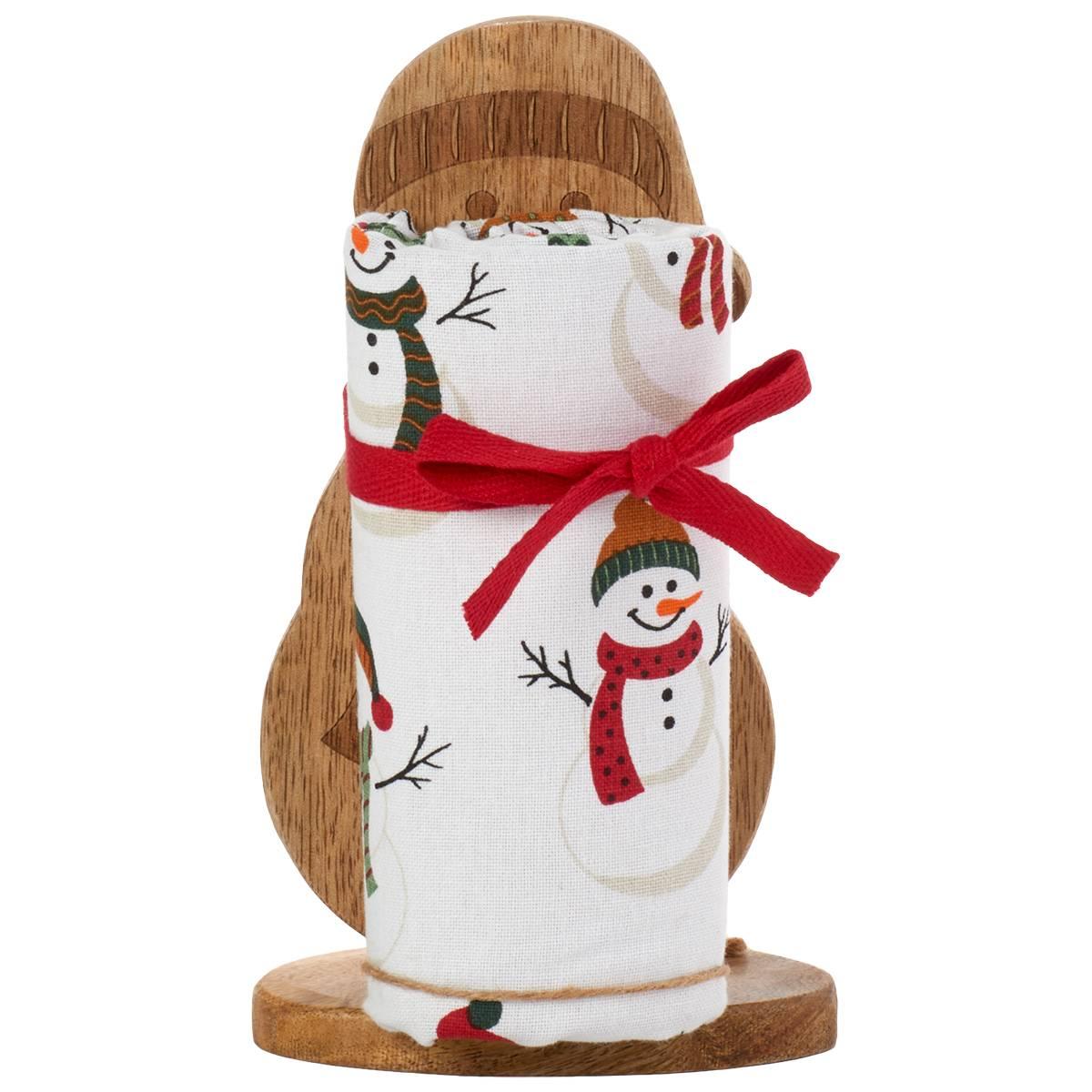 Click here for Wooden Snowman with Snowman Kitchen Towel prices