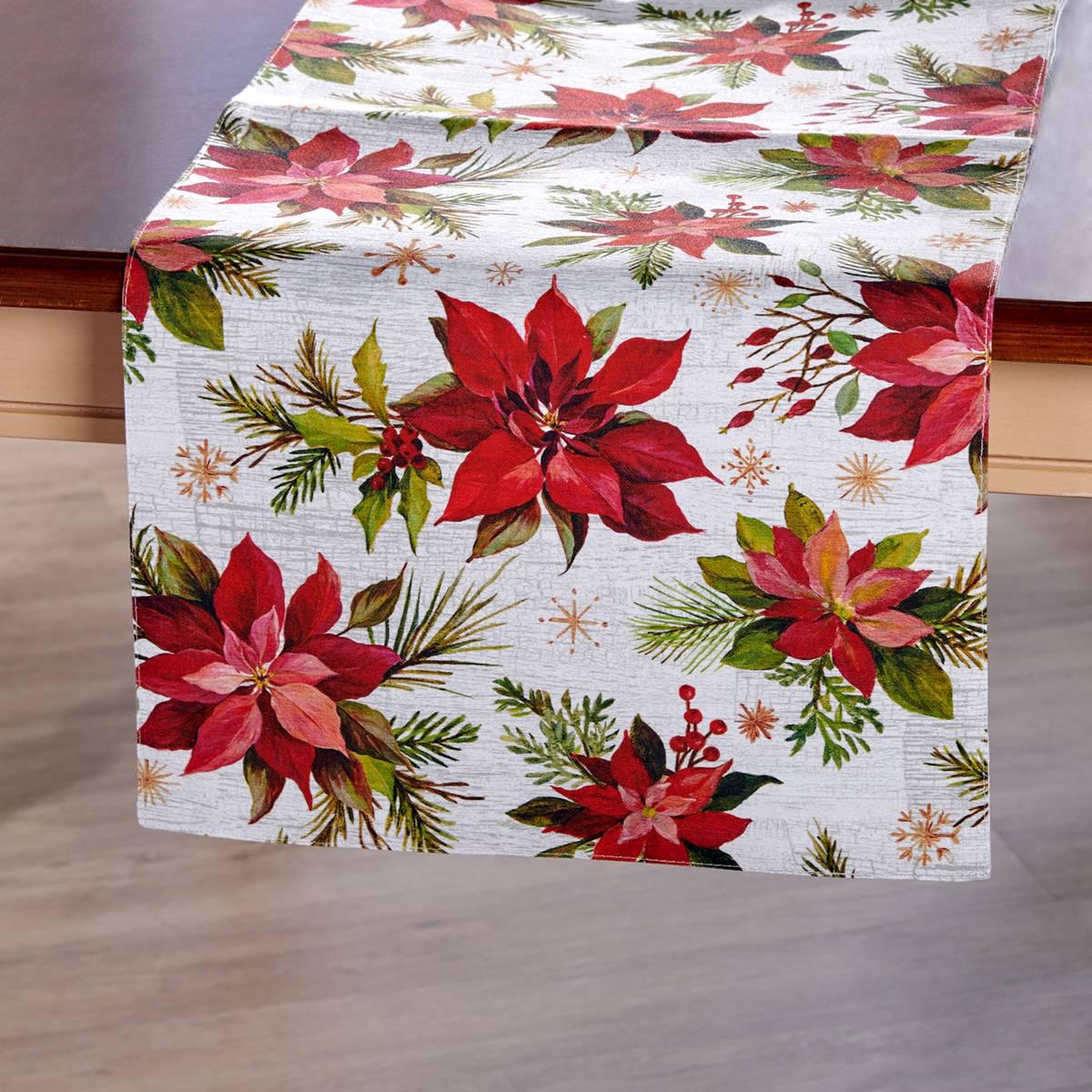 Click here for Poinsettia Christmas Runner - 14x72 prices