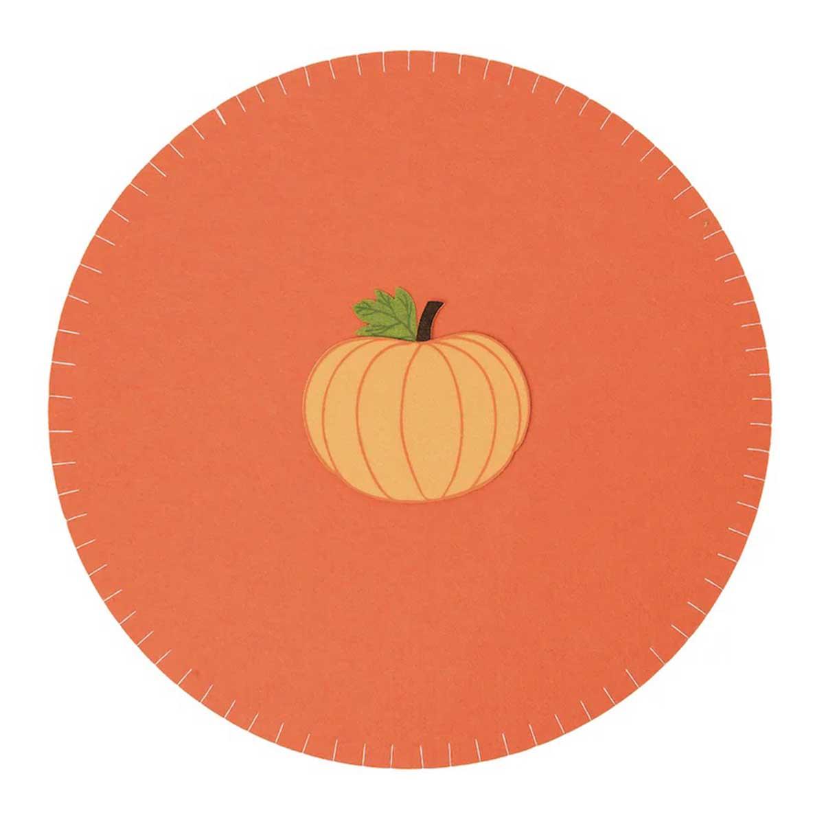 Click here for Harvest 14in. Pumpkin Felt Round Placemat prices