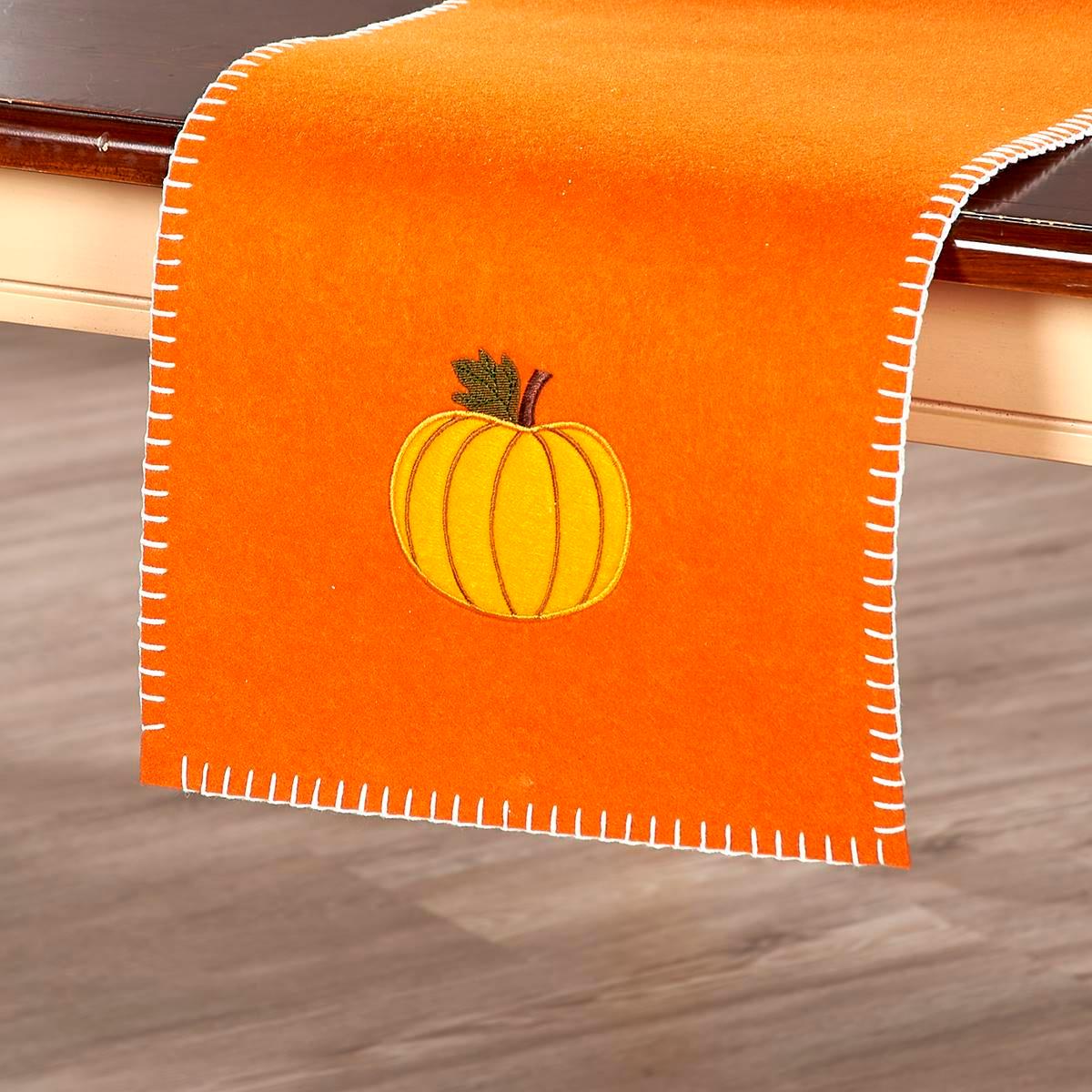 Click here for Felt Harvest Pumpkin Runner - 12x47 prices