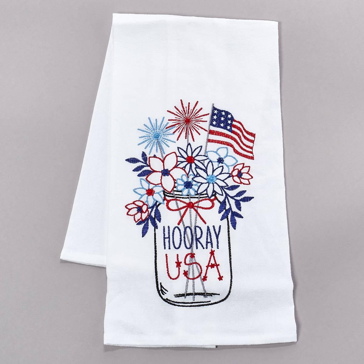 Click here for Hooray Usa Flowers  Flour Sack Kitchen Towel prices