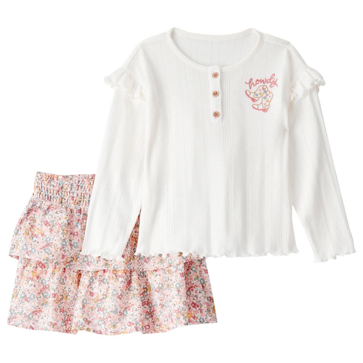 Click here for Toddler Girl Carters(R) Howdy Long Sleeve Top & Fl... prices