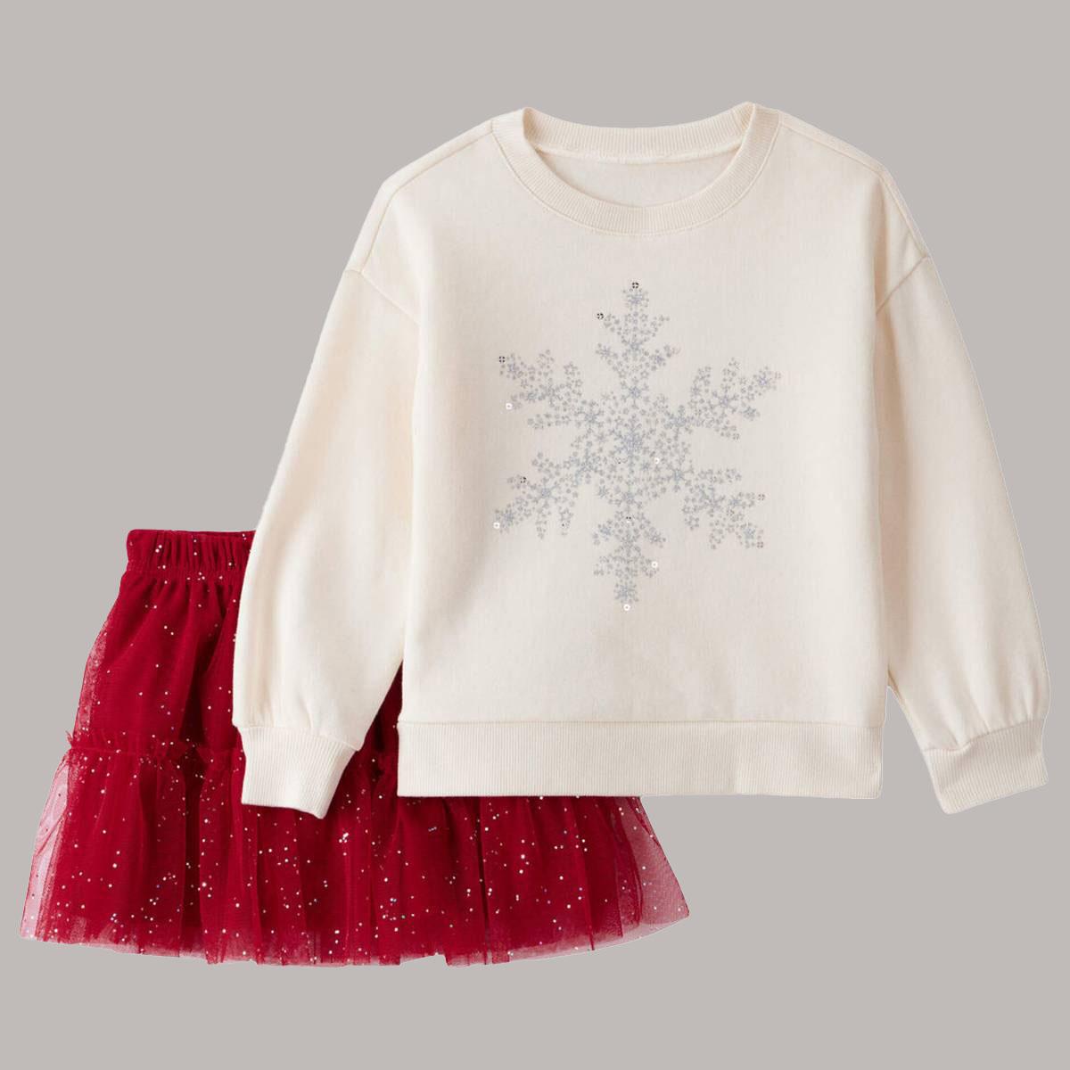 Click here for Toddler Girl Carters(R) Snowflake Fleece Top & Tul... prices