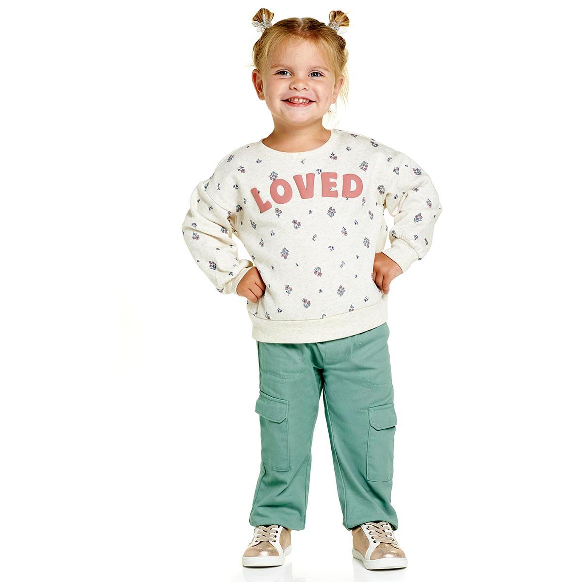Click here for Toddler Girl Carters(R) Loved Sweatshirt & Cargo J... prices