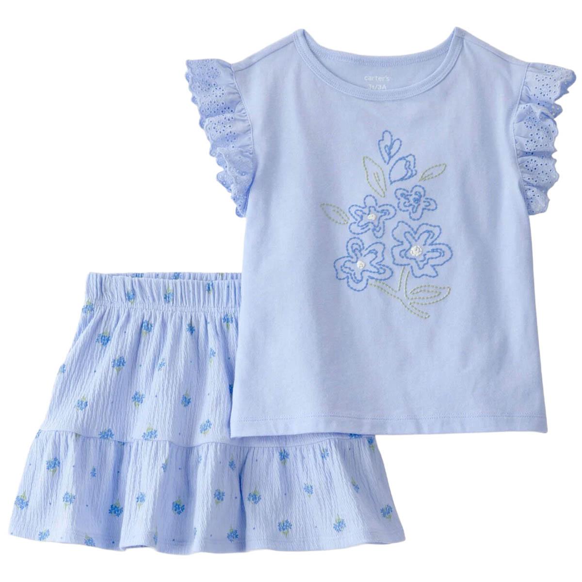 Click here for Toddler Girl Carters(R) Floral Embroidery Skirt Se... prices