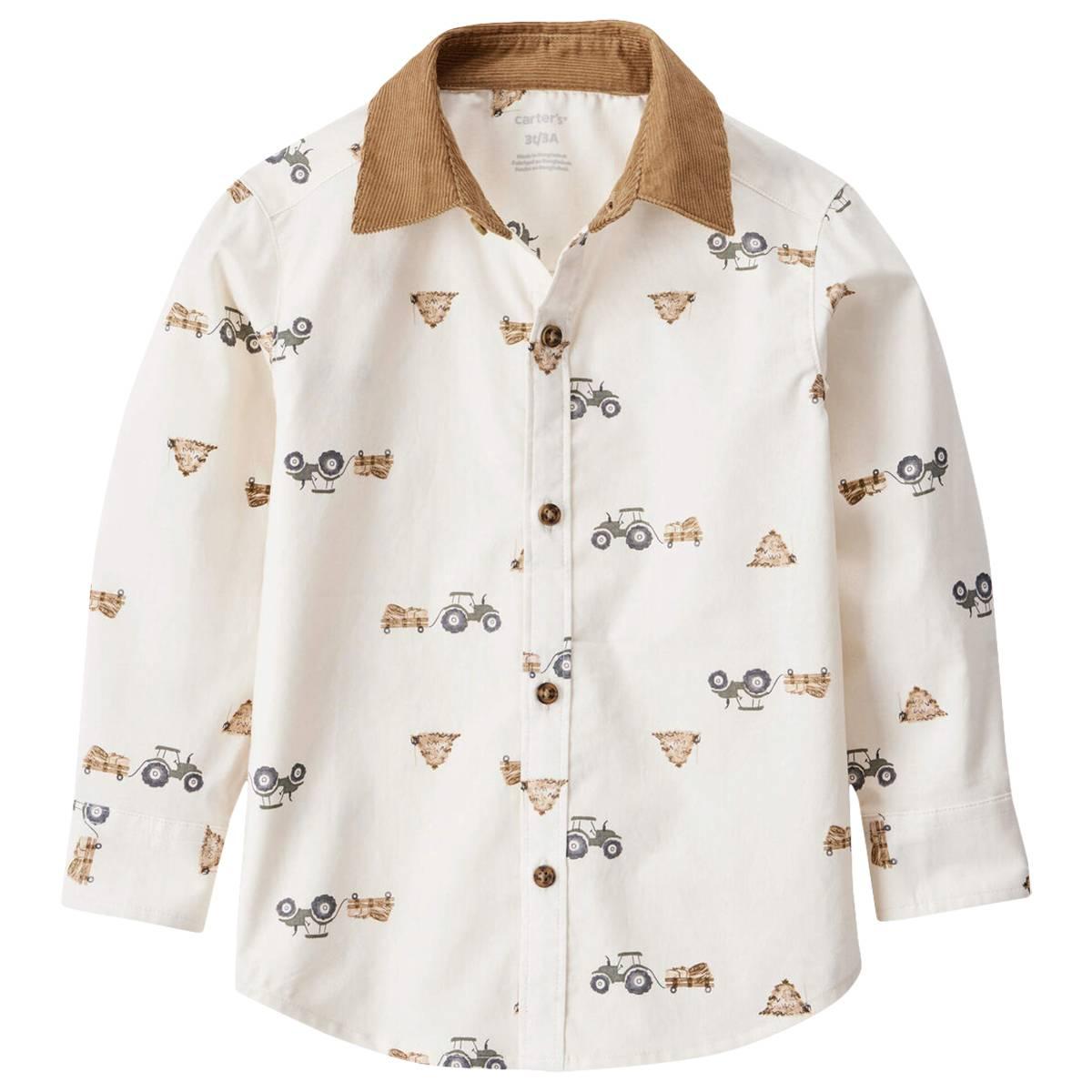 Click here for Toddler Boy Carters(R) Tractor Long Sleeve Button... prices