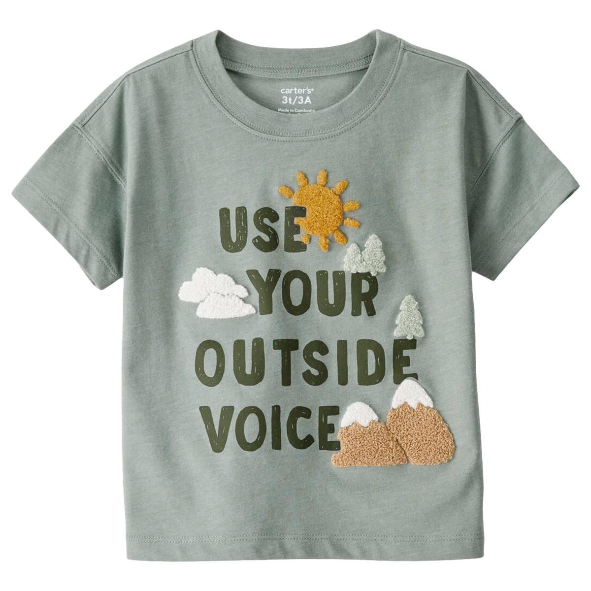 Carters Toddler Boys Outdoor Voice Short-Sleeve Graphic T-Shirt - Green