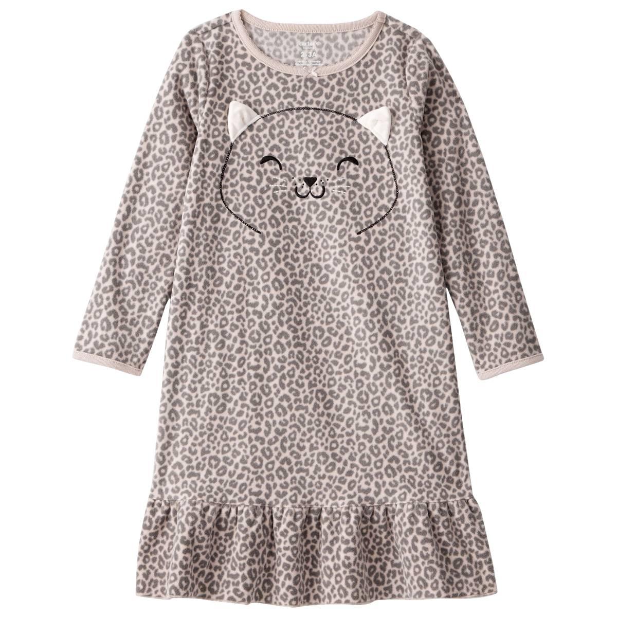 Click here for Girls Carters Long Sleeve Leopard Fleece Nightgown prices