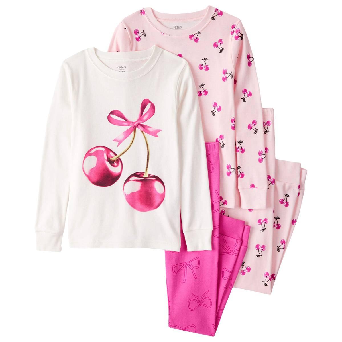 Click here for Girls Carters 4pc. Cherry & Bow Long Sleeve Snug F... prices
