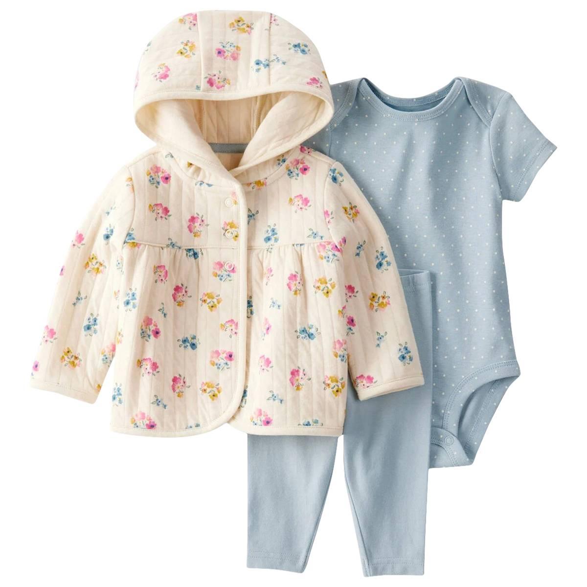 Click here for Baby Girl (3-24M) Carters(R) 3pc. Floral Quilted D... prices
