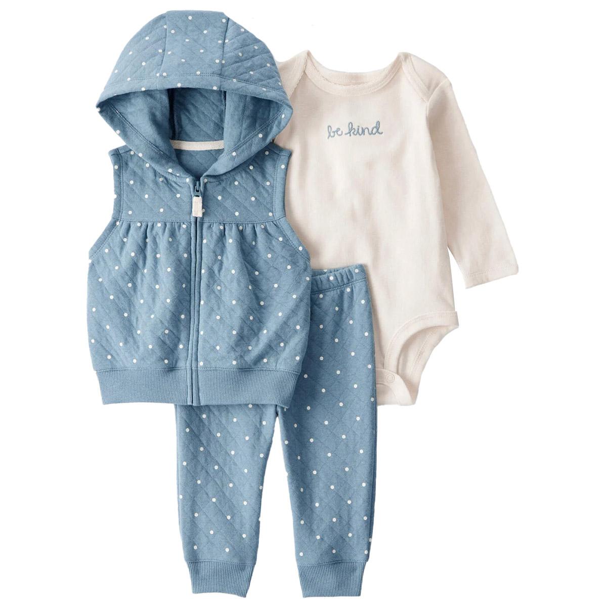 Click here for Baby Girl (3-24m) Carters(R) 3pc. Be Kind Hooded V... prices