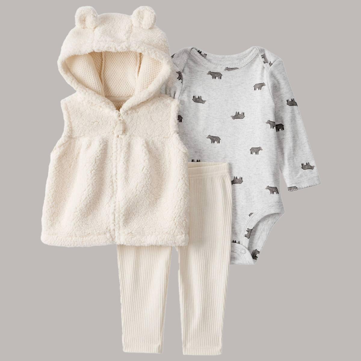 Click here for Baby Girl (3-24M) Carters(R) 3pc. Bear & Plush Ves... prices