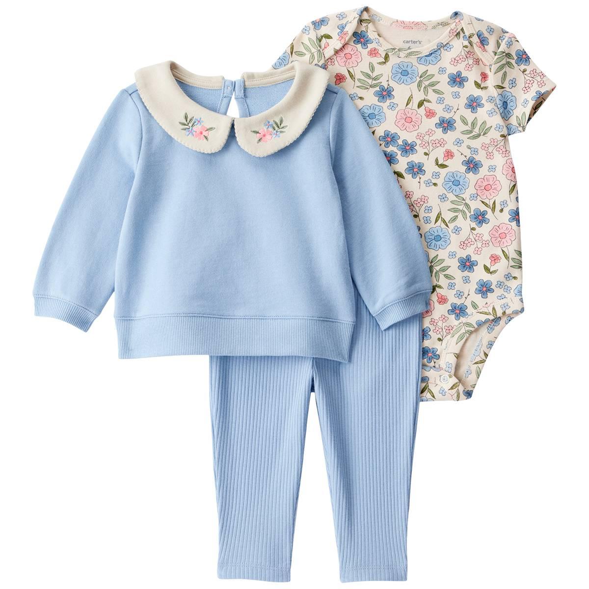 Click here for Baby Girl (3-24M) Carters(R) 3pc. Floral Bodysuit... prices