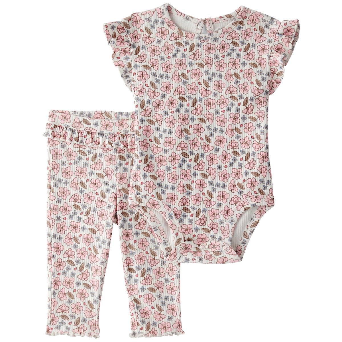 Click here for Baby Girl (3-24M) Carters(R) Floral Bodysuit & Flo... prices