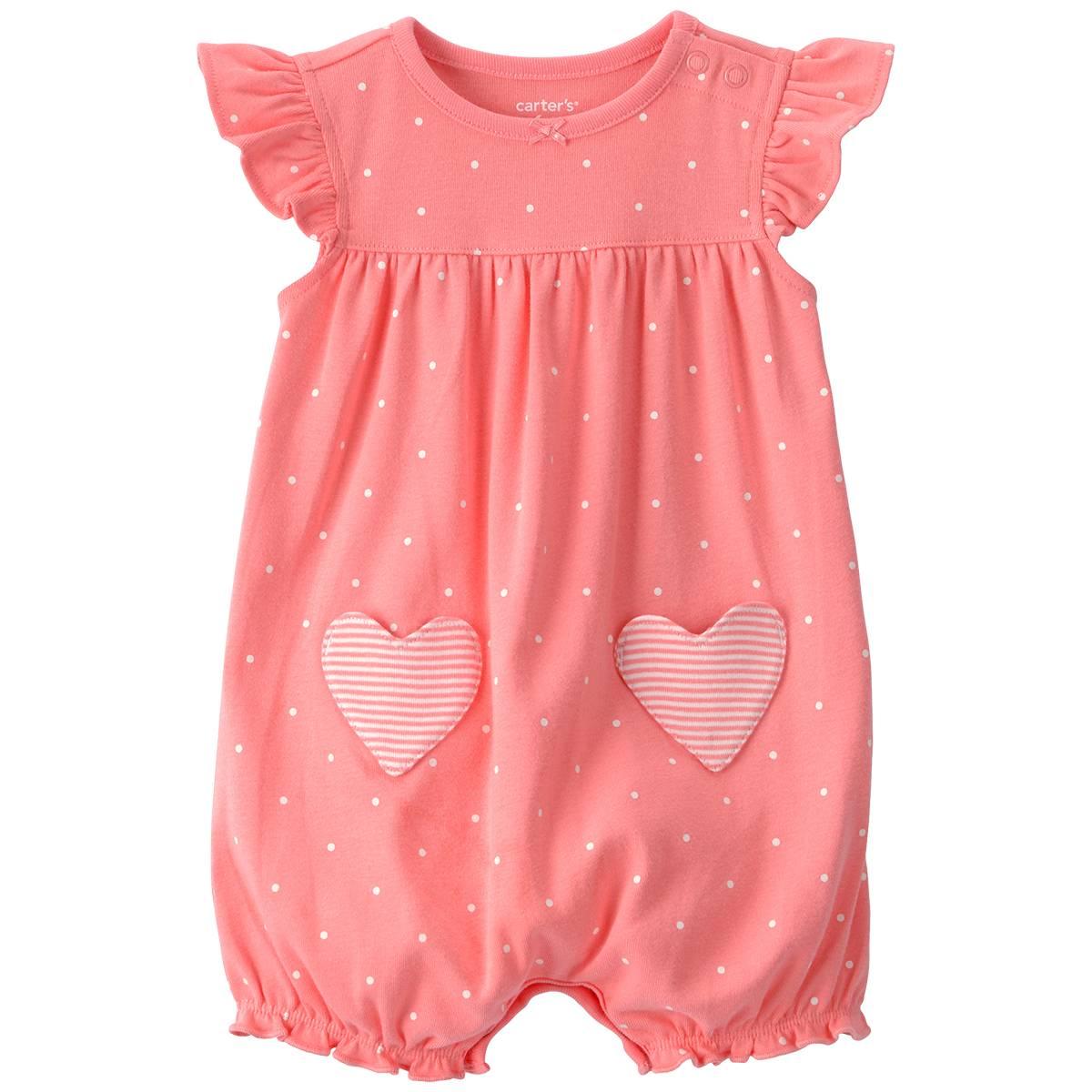Click here for Baby Girl (3-24M) Carters(R) Heart Pocket Romper prices