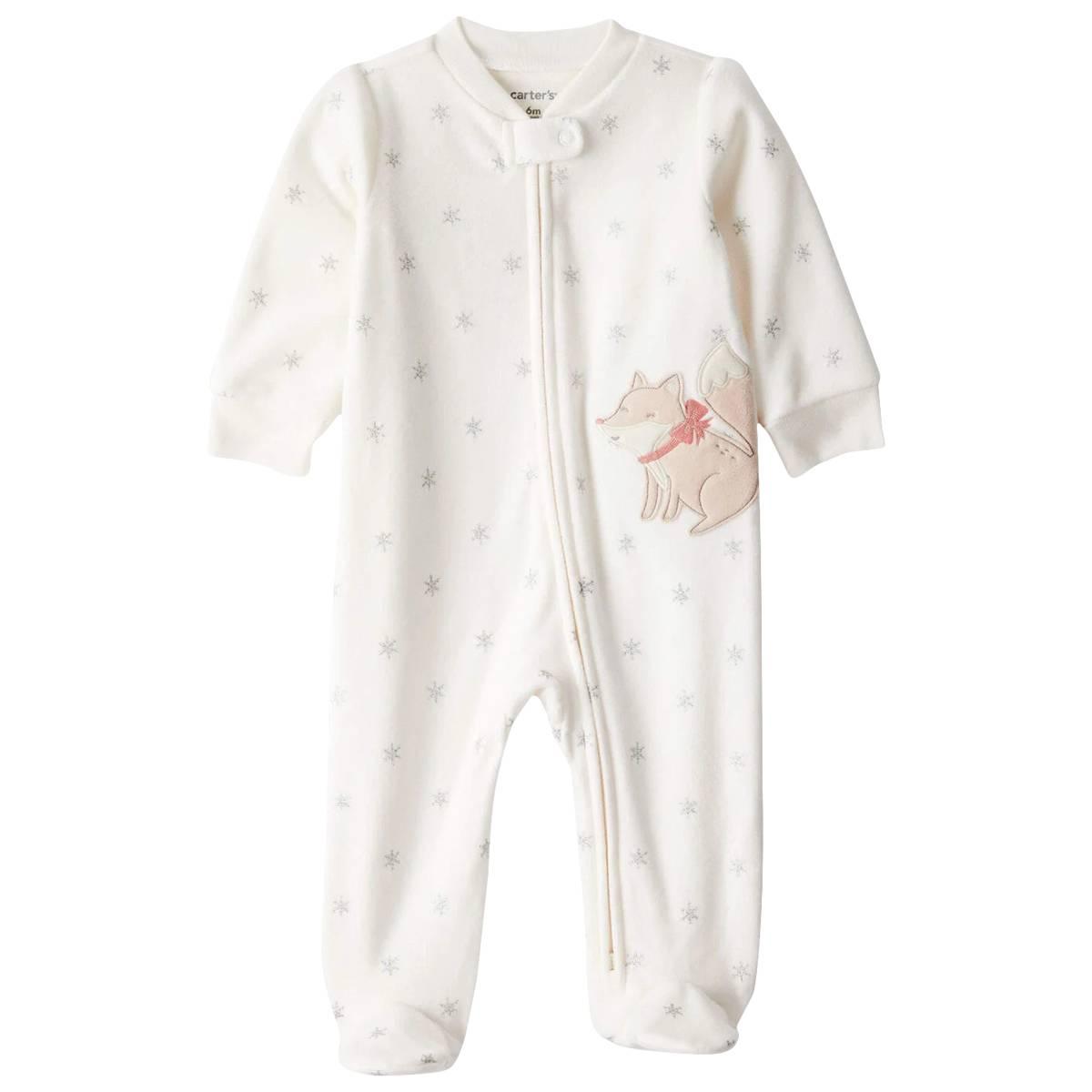 Click here for Baby Girl (NB-9M) Carters(R) Sparkle Fox Fleece Sl... prices