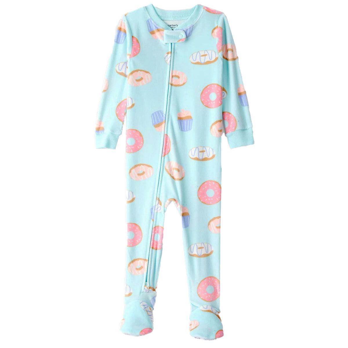 Baby Girl (12-24M) Carters(R) Donut Plush Footed Pajamas