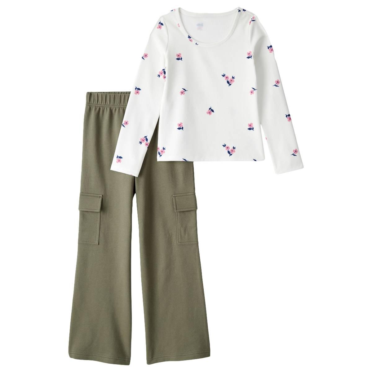 Click here for Girls Carters(R) Long Sleeve Floral Tee & Cargo Pa... prices