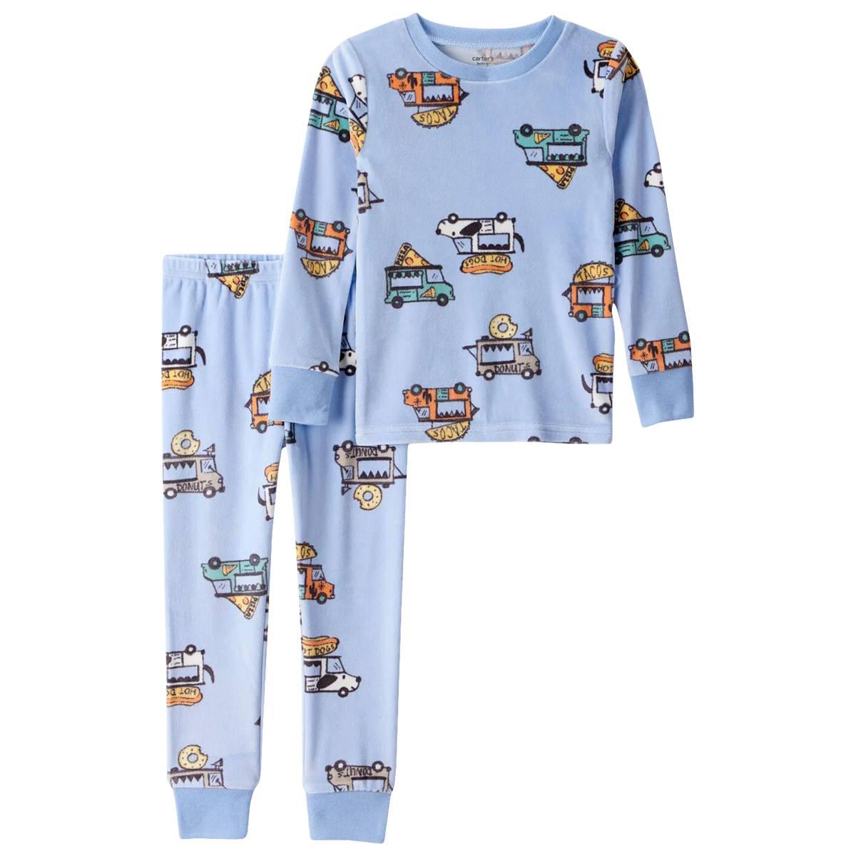 Click here for Toddler Boy Carters(R) Food Truck Velboa 2-piece P... prices