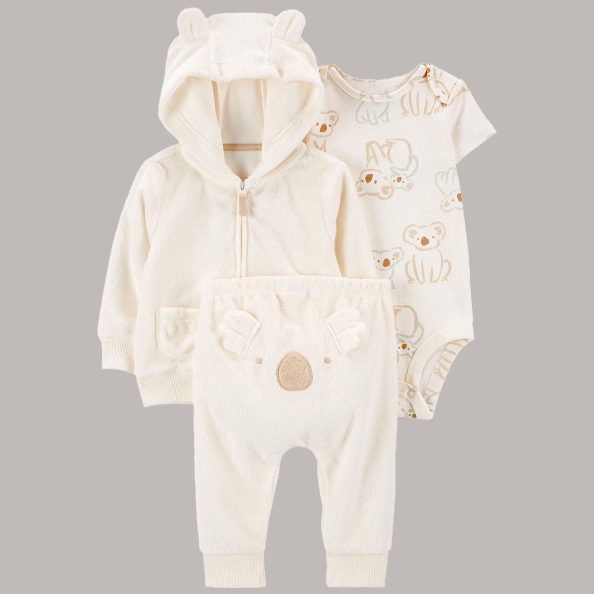 Click here for Baby Unisex (NB-9M) Carters(R) 3pc. Koala Terry Ja... prices