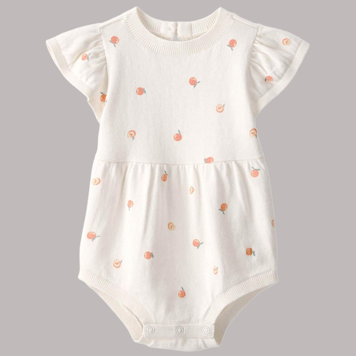 Click here for Baby Girl (NB-12M) Carters(R) Peach Ruffle Romper prices