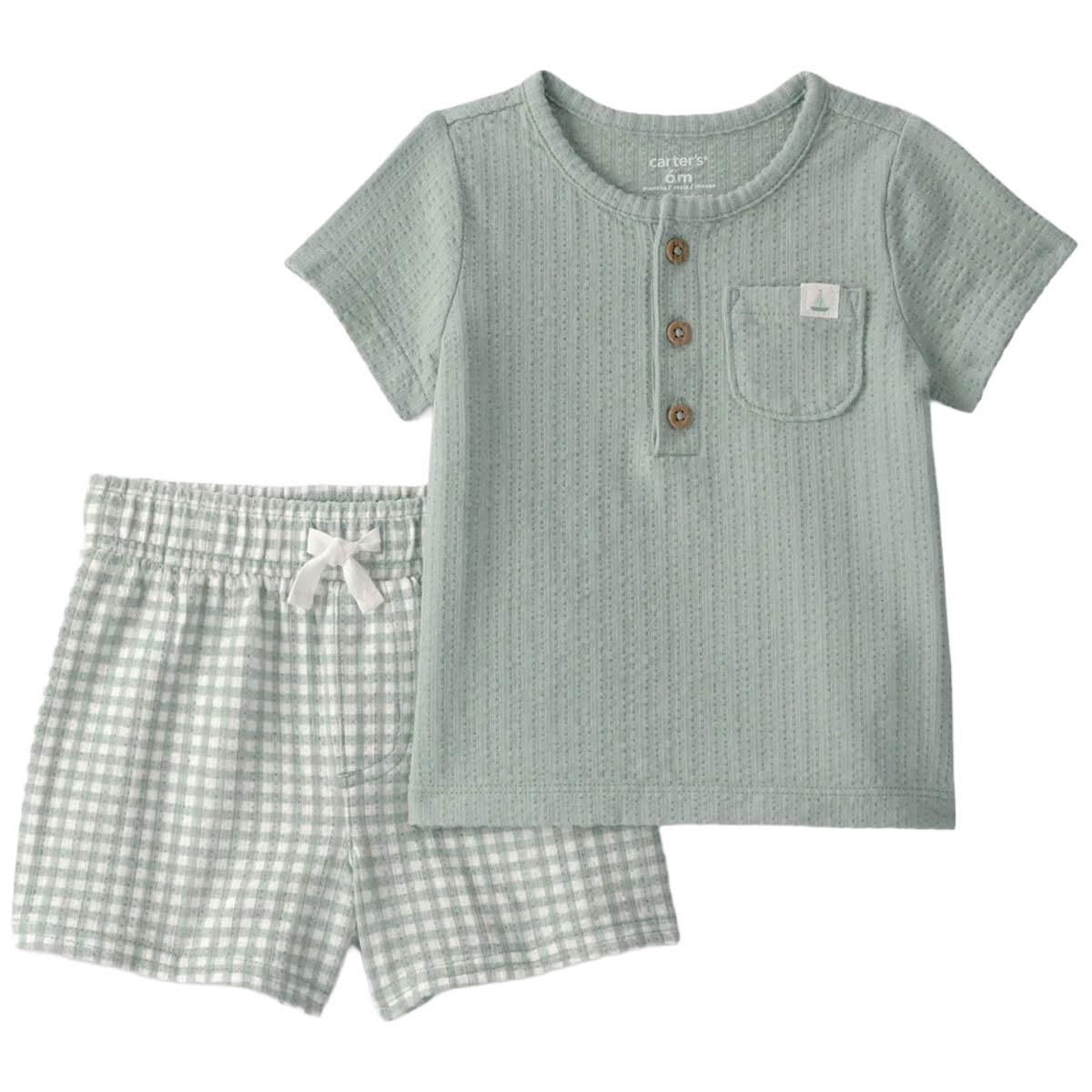 Click here for Baby Boy (NB-12M) Carters(R) Tee & Gingham Shorts... prices