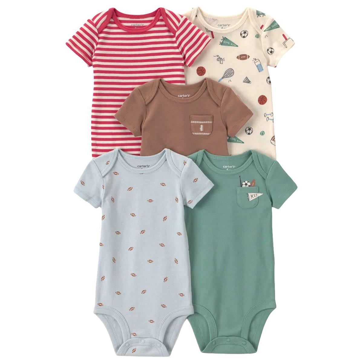 Click here for Baby Boy (NB-24M) Carters(R) 5pk. Football Bodysui... prices