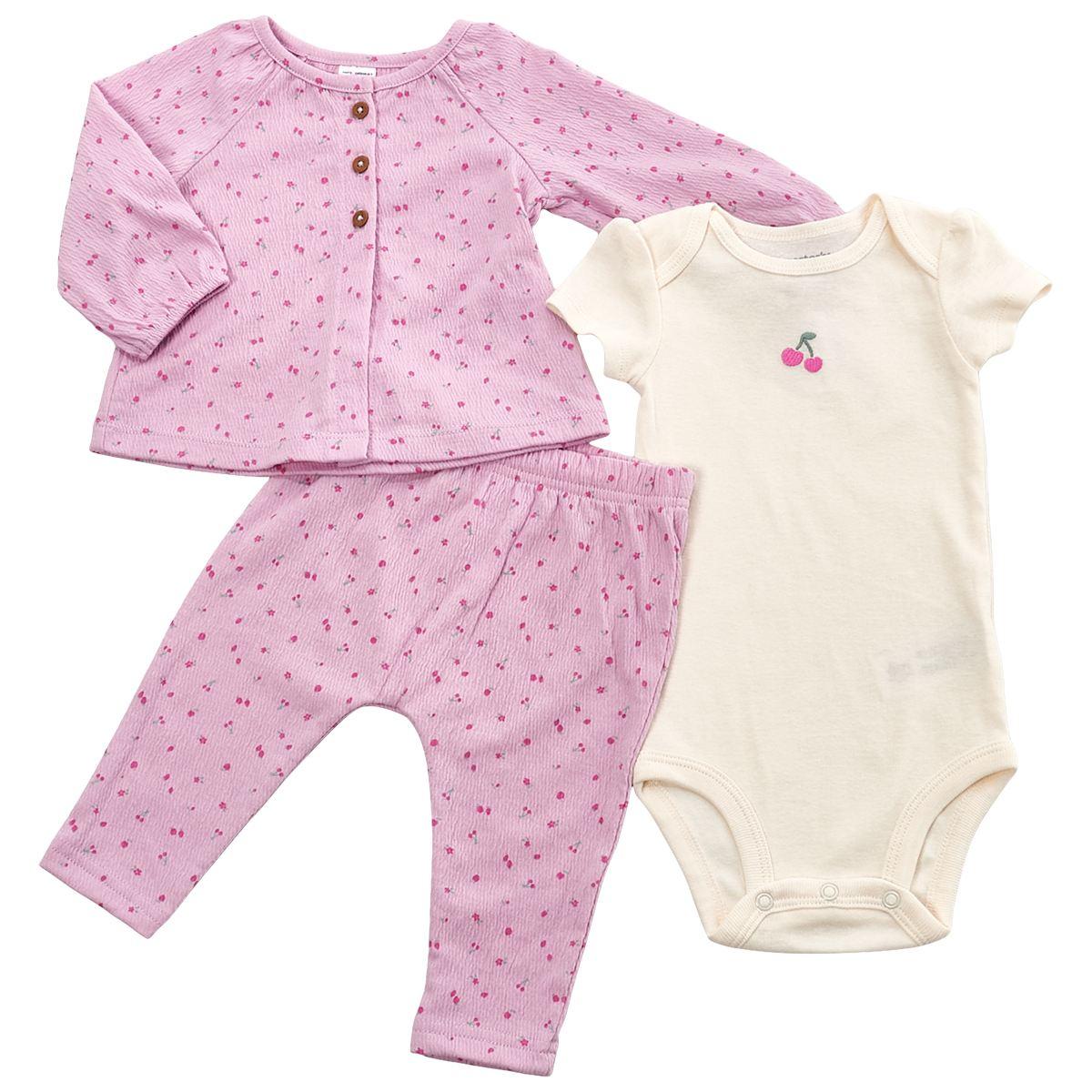 Click here for Baby Girl (NB-12M) Carters(R) 3Pc Onesie W/ Top An... prices