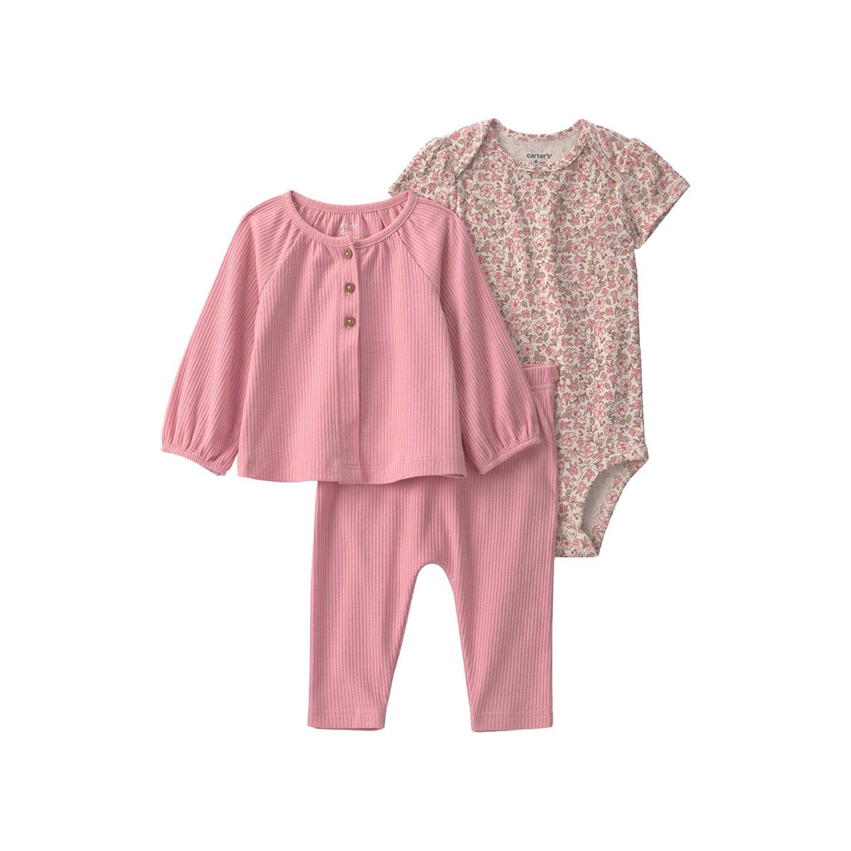 Click here for Baby Girl (NB-12M) Carters(R) 3pc. Floral Onesie/P... prices