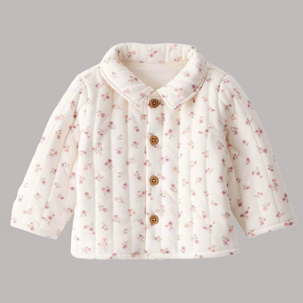 Carters Baby Girls Floral Quilted Cardigan - Ivory
