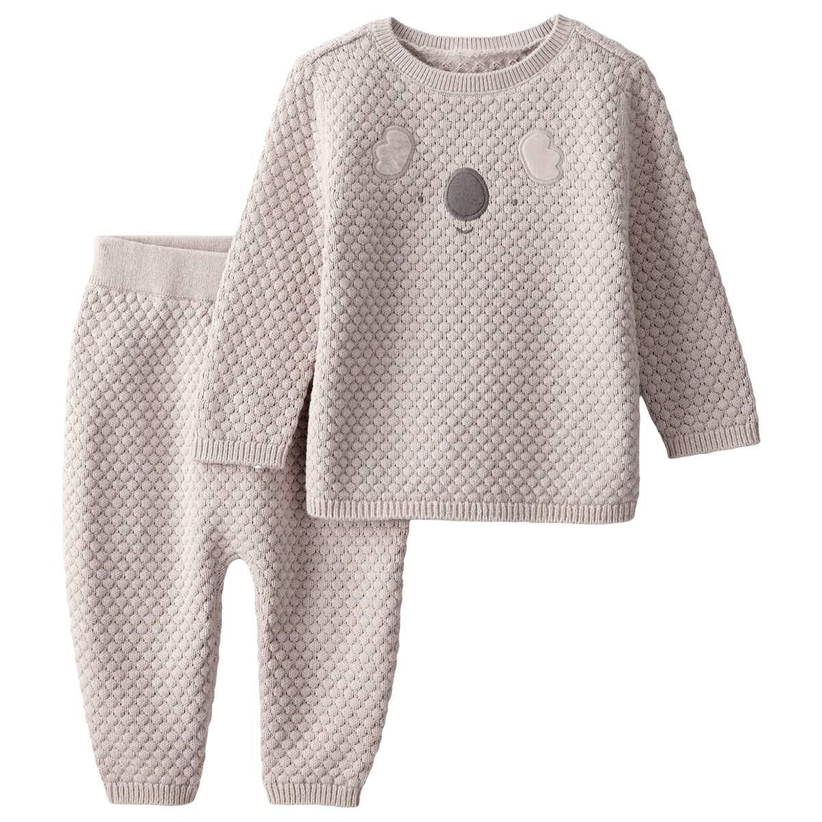Carters Baby Boys Cotton Long-Sleeve Top & Pants  2 Piece Set - Brown