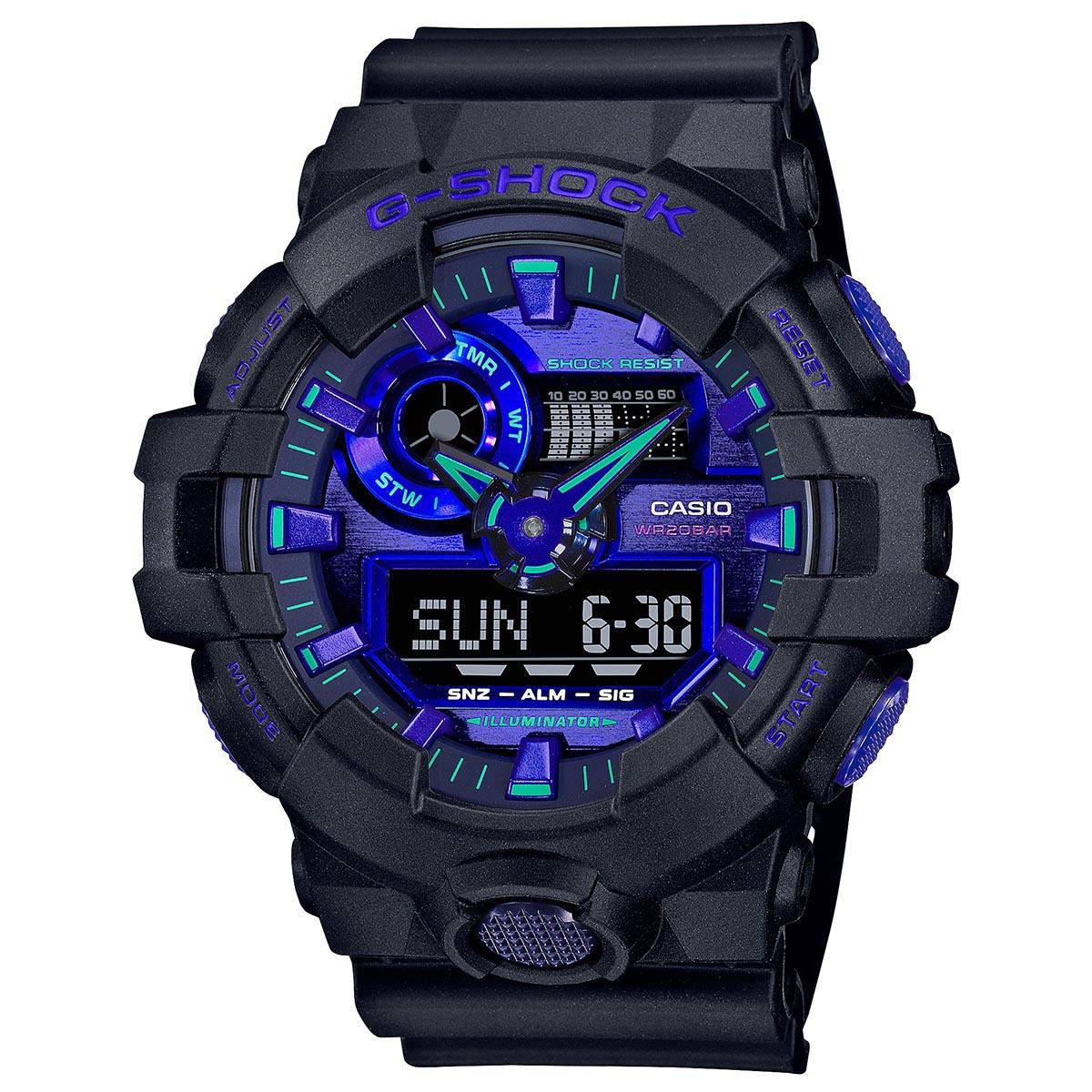 Click here for Mens G-Shock Analog Digital Blue Violet Dial Watch... prices