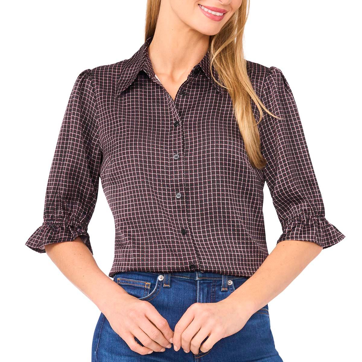 CeCe Printed Blouse