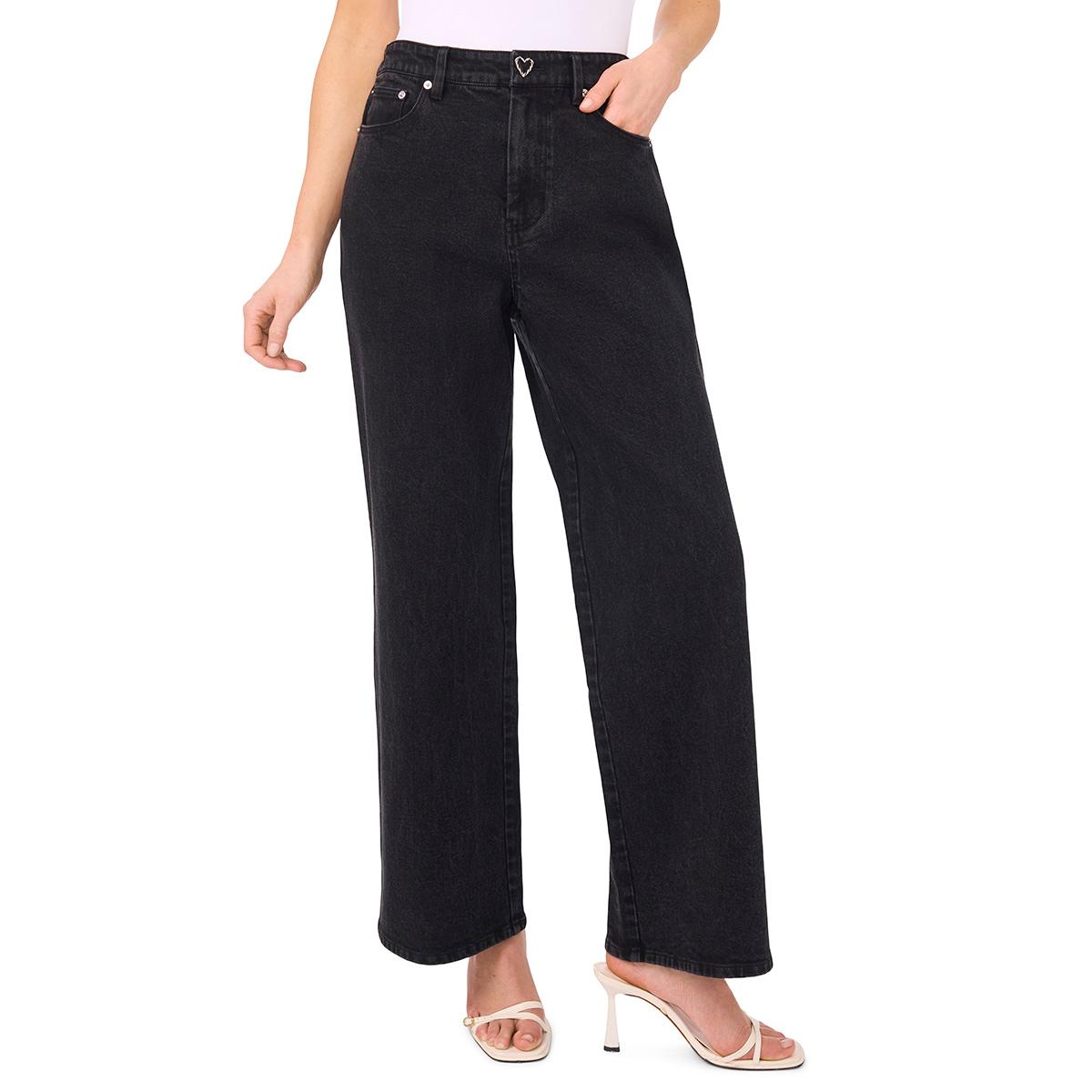 Click here for Womens Cece Wide Leg Classic Jeans with Heart Butt... prices