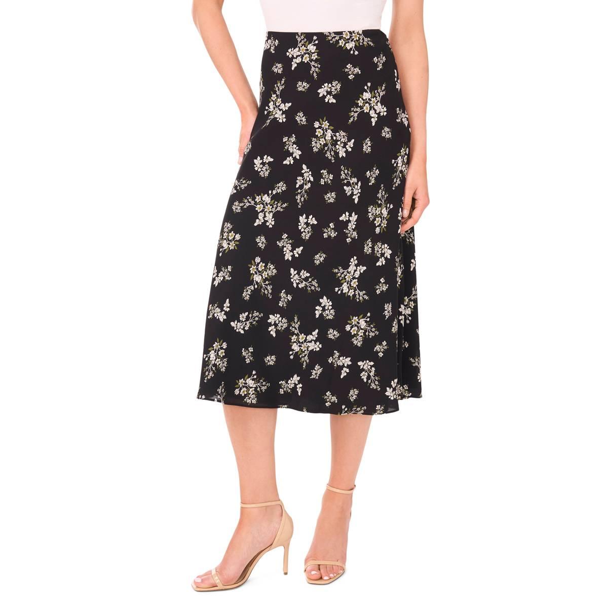 Womens Cece Floral Midi Skirt