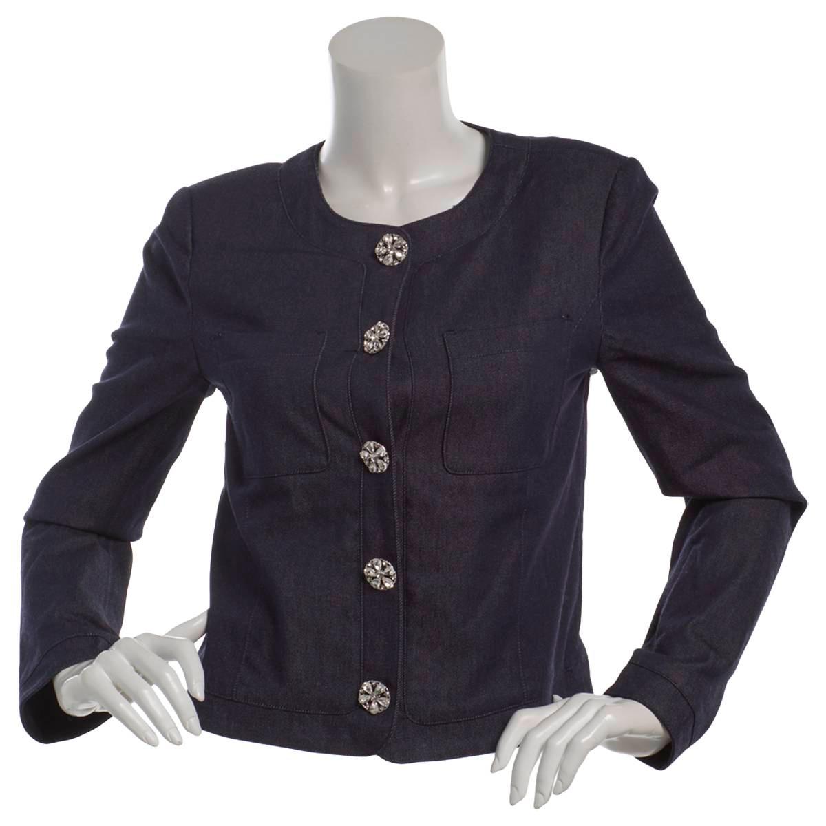 Click here for Womens Cece Long Sleeve Rhinestone Jewel Button De... prices