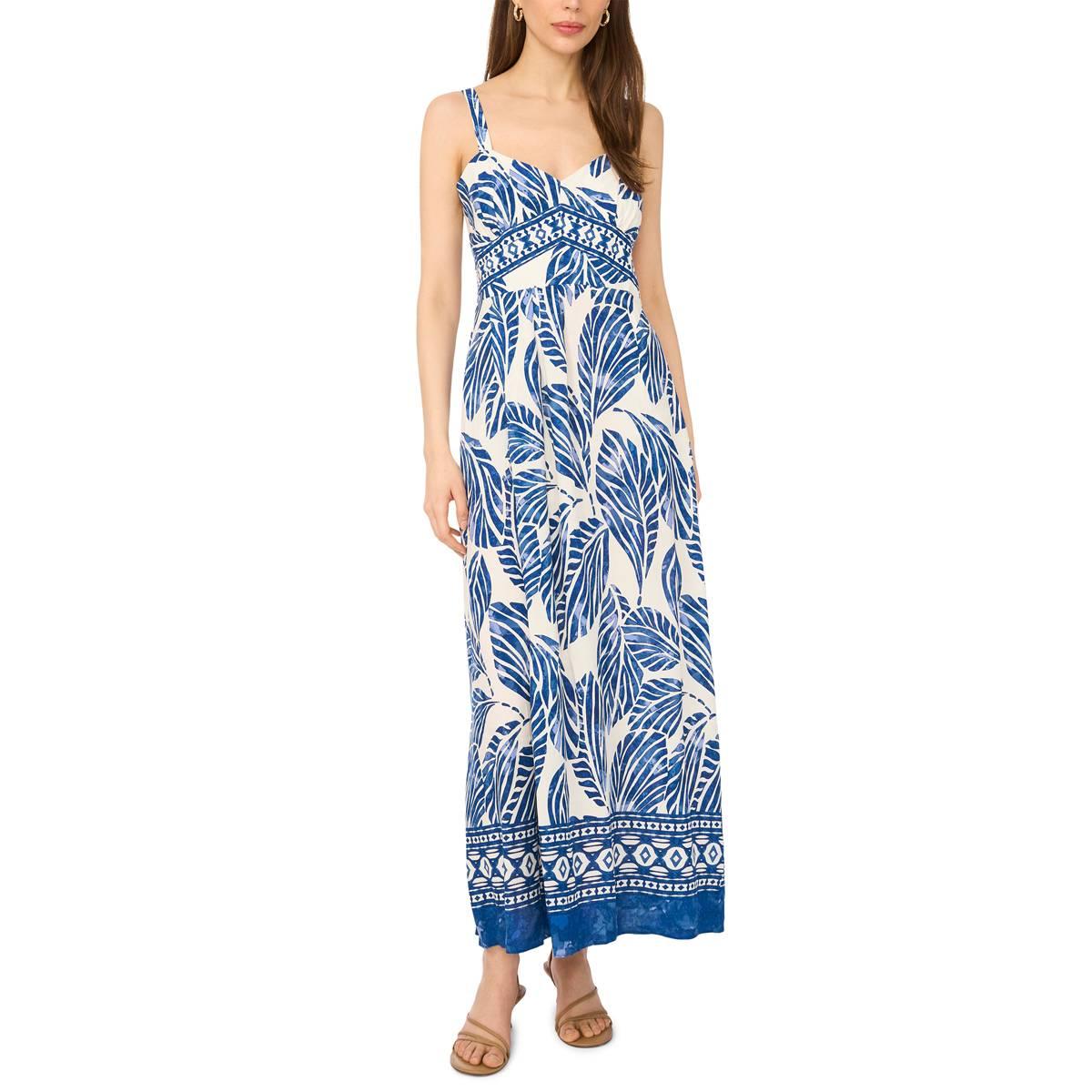 Click here for Womens Cece Sleeveless Tropical Leaf Challis Maxi... prices