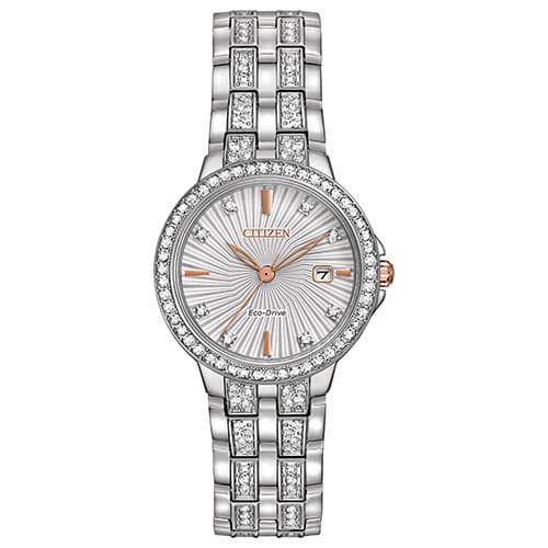 Click here for Womens Citizen(R) Steel Crystal Watch - EW2340 58A prices