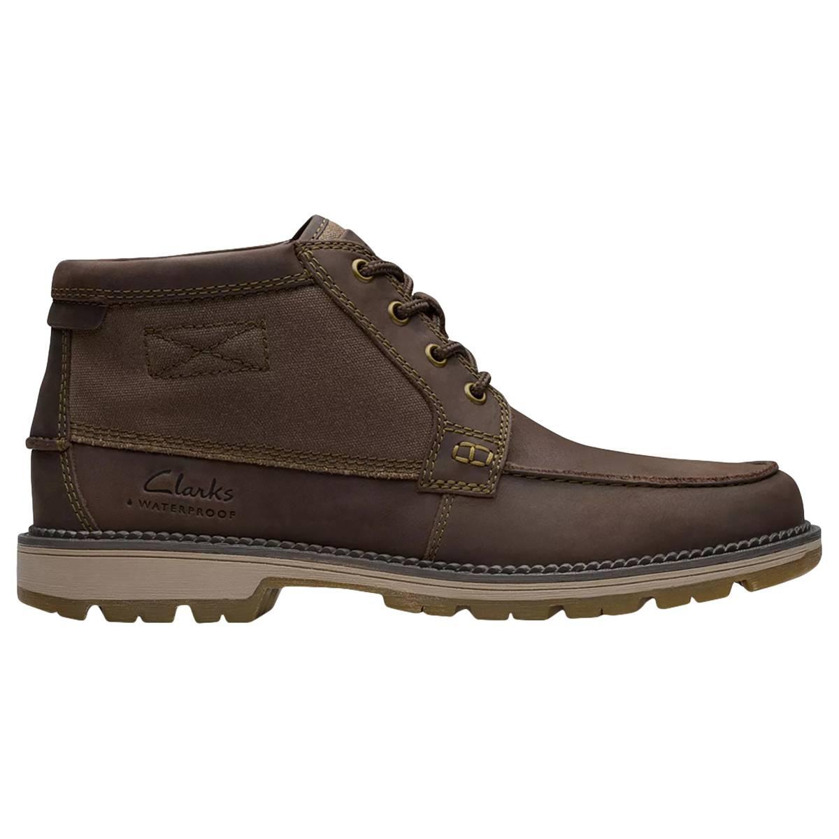 Clarks Mens Collection Maplewalk Moc Boots - Brown Leather