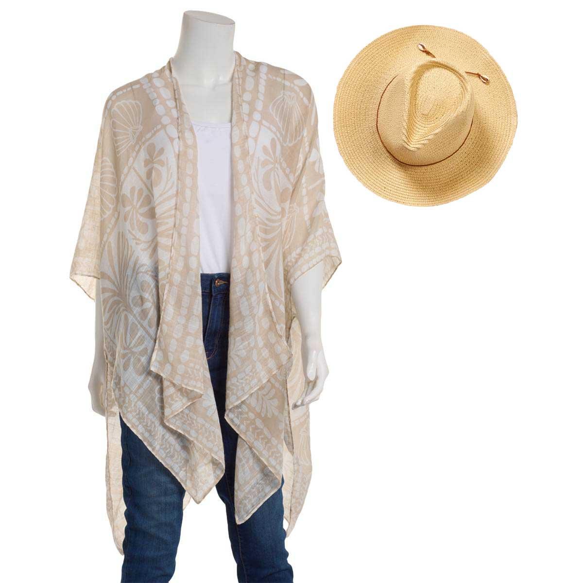 Click here for Womens Vince Camuto 2pc. Abstract Palm Kimono & Ha... prices